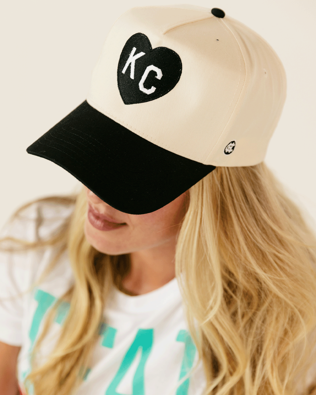 Black KC Heart Tan & Black Two Tone Hat | CHARLIE HUSTLE