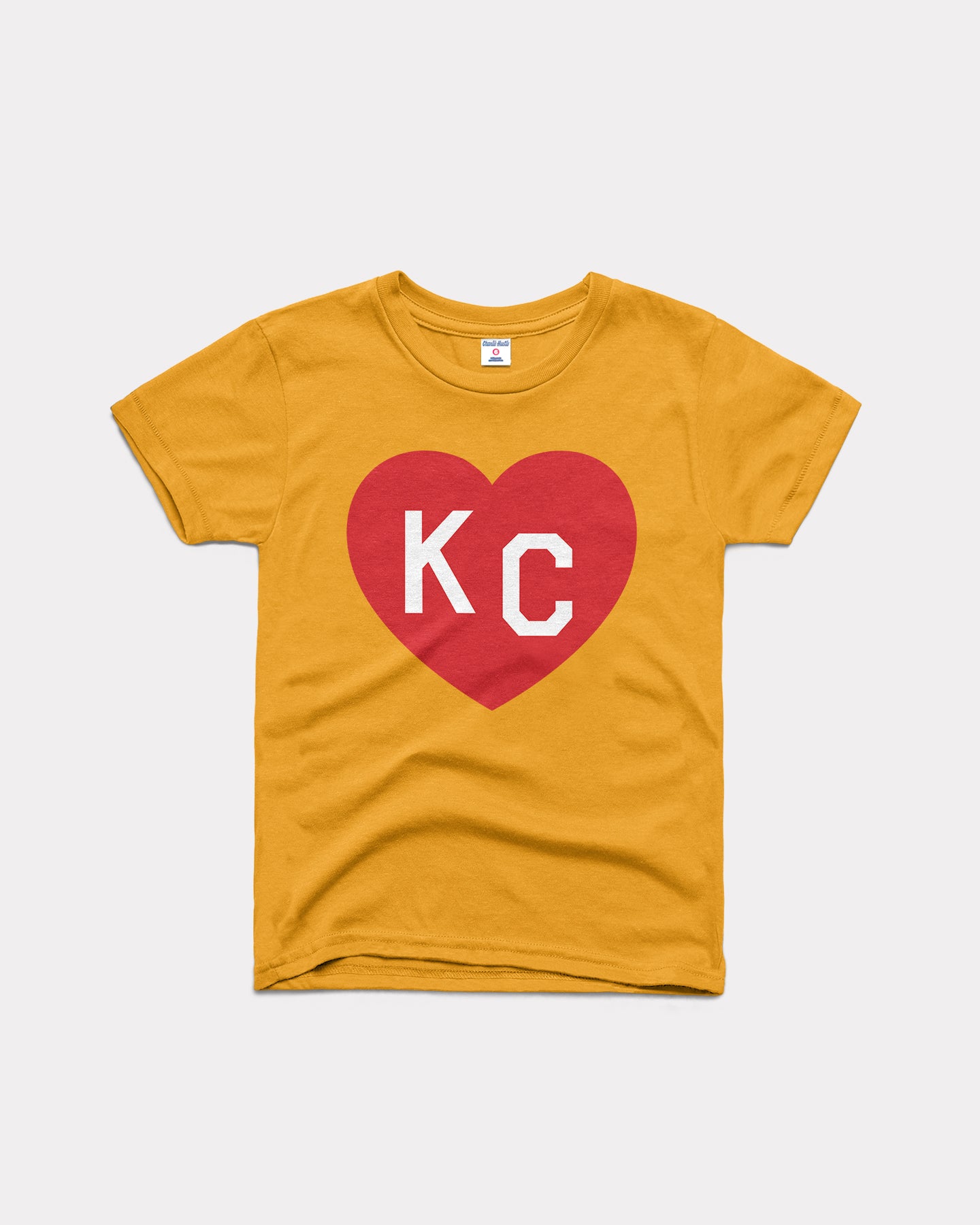 Kids KC Heart Gold & Red T-Shirt | CHARLIE HUSTLE