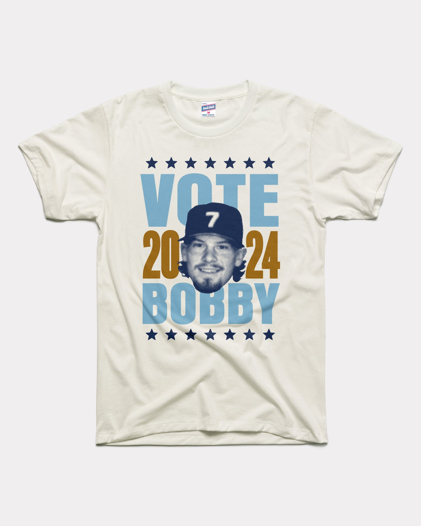 Vote Bobby Witt '24 Vintage White T-Shirt | CHARLIE HUSTLE