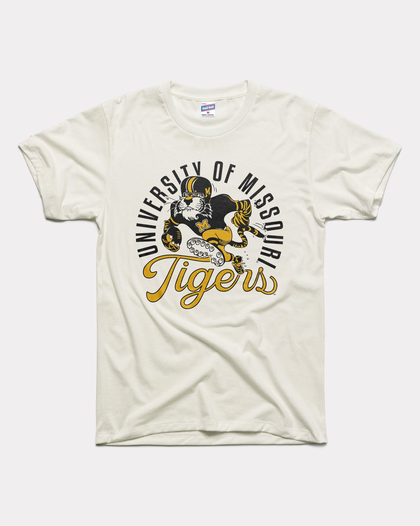 University of Missouri Tigers White Vintage T-Shirt | CHARLIE HUSTLE