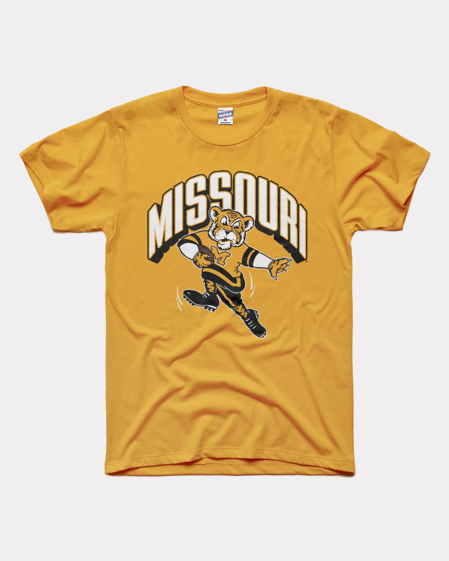 Missouri Arch Football Mascot Gold T-Shirt | CHARLIE HUSTLE