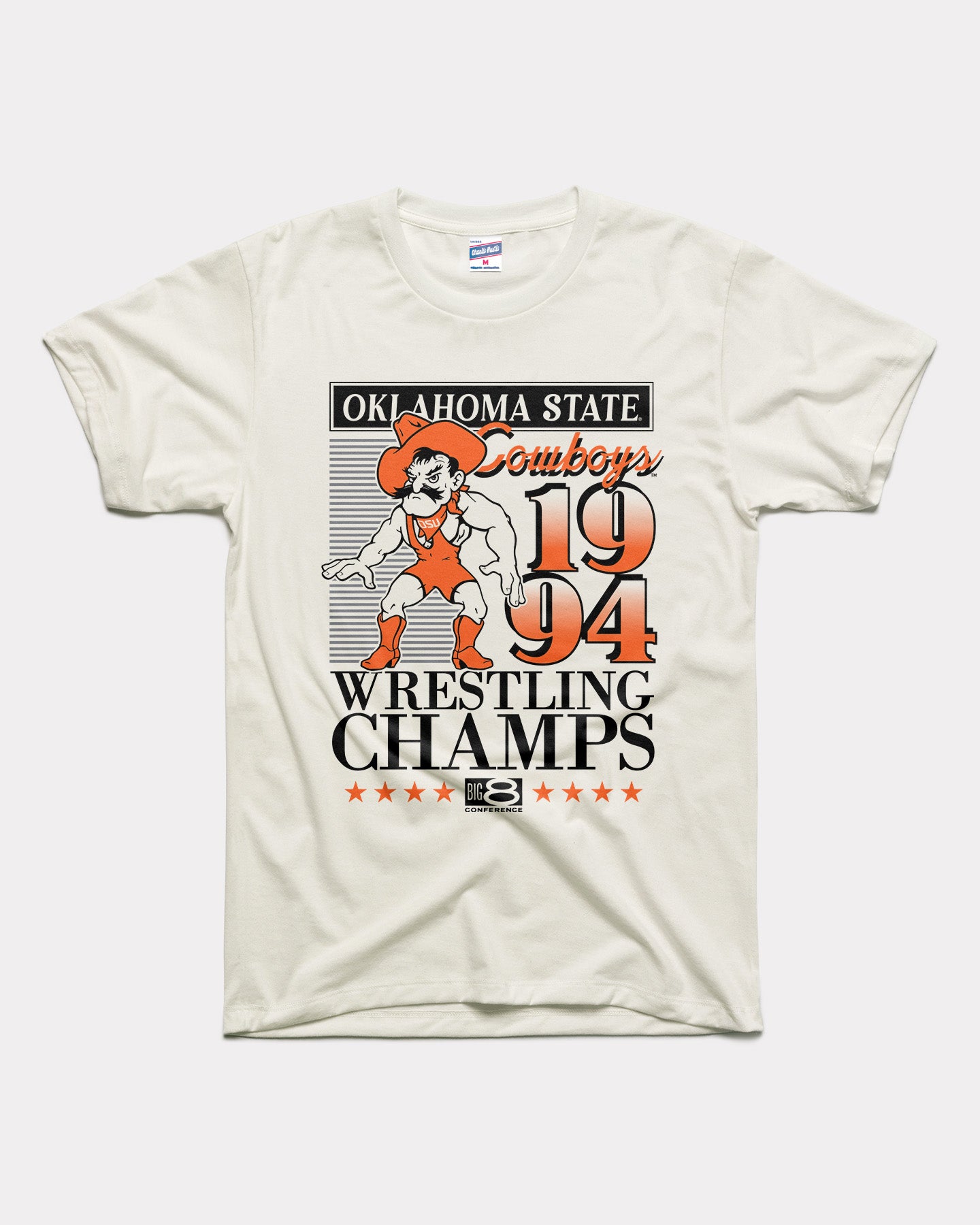 OSU Cowboys 1994 Wrestling Champs White T-Shirt | CHARLIE HUSTLE