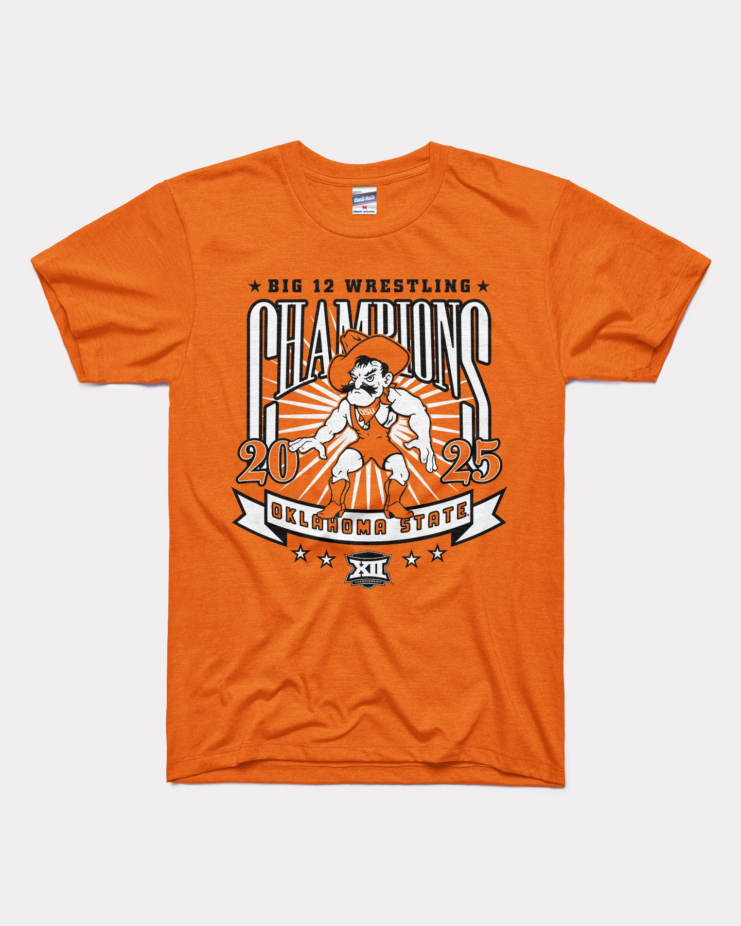 Big 12 Wrestling Champs OSU Orange T-Shirt | CHARLIE HUSTLE