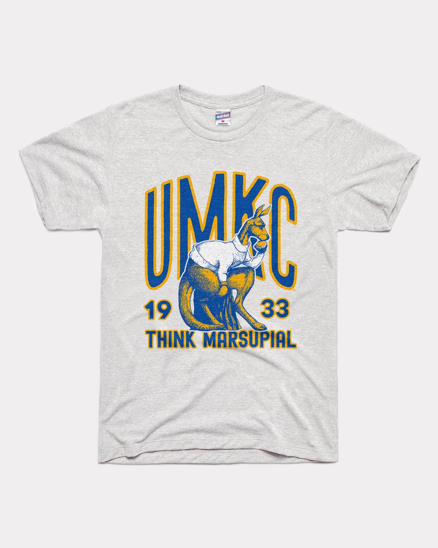 UMKC Roos Think Marsupial Ash Grey Vintage T-Shirt | CHARLIE HUSTLE
