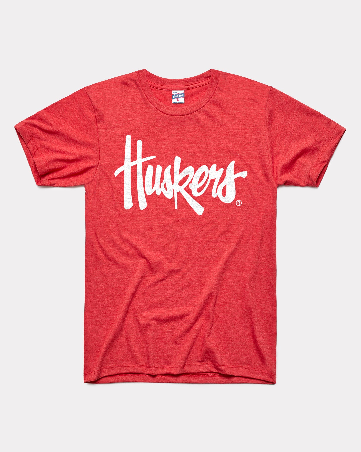 Nebraska Huskers Script Vintage Red T-Shirt | CHARLIE HUSTLE