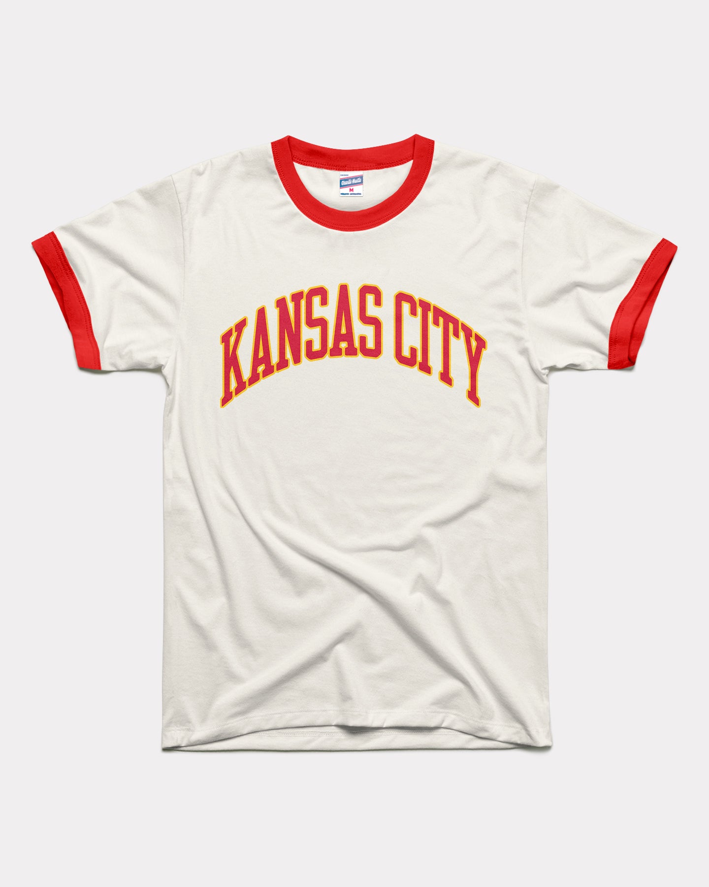 Kansas City Arch White & Red Unisex Ringer | CHARLIE HUSTLE
