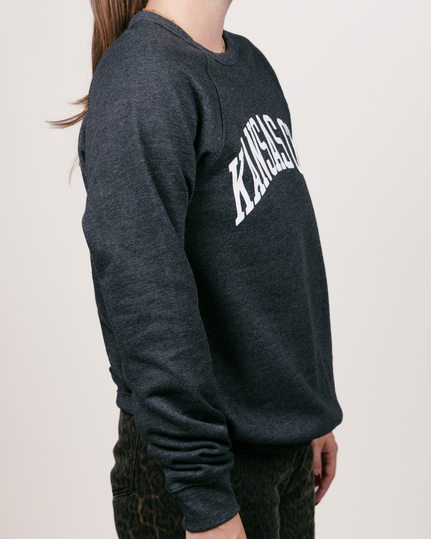 Black & White Kansas City Arch Crewneck Sweatshirt | CHARLIE HUSTLE