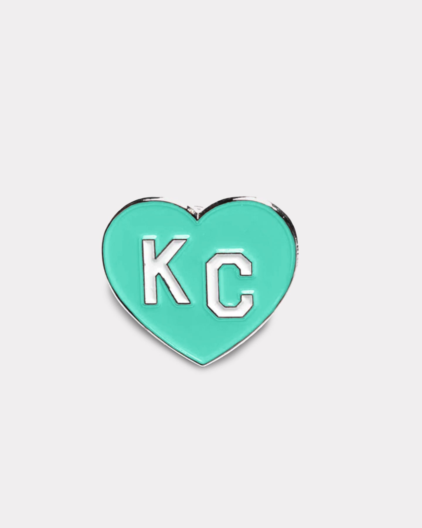 Teal KC Heart Enamel Pin | CHARLIE HUSTLE