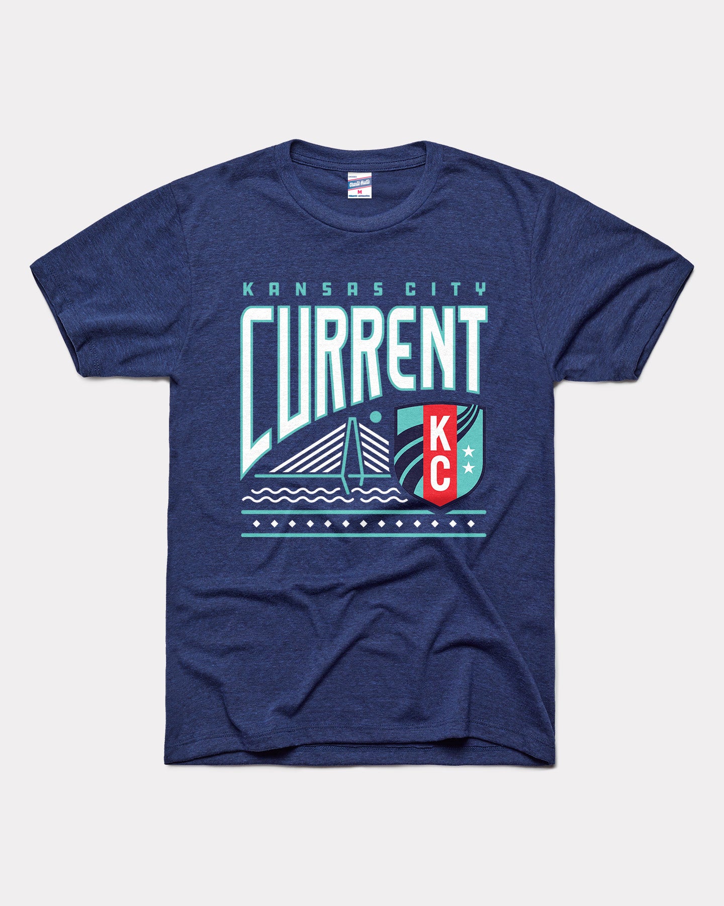KC Current Bridge Navy T-Shirt | CHARLIE HUSTLE