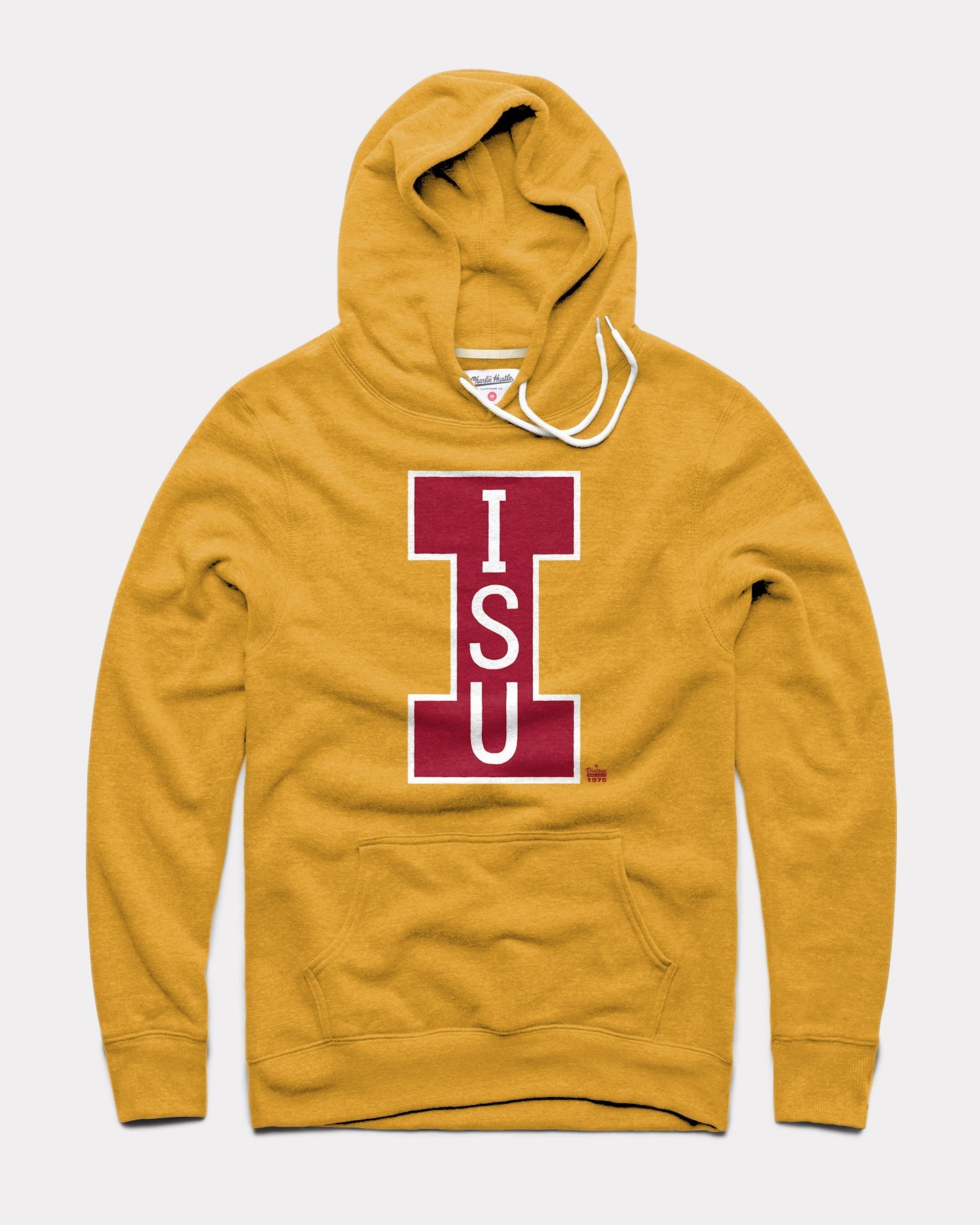 ISU Iowa State Block "I" Monogram Gold Vintage Hoodie | CHARLIE HUSTLE