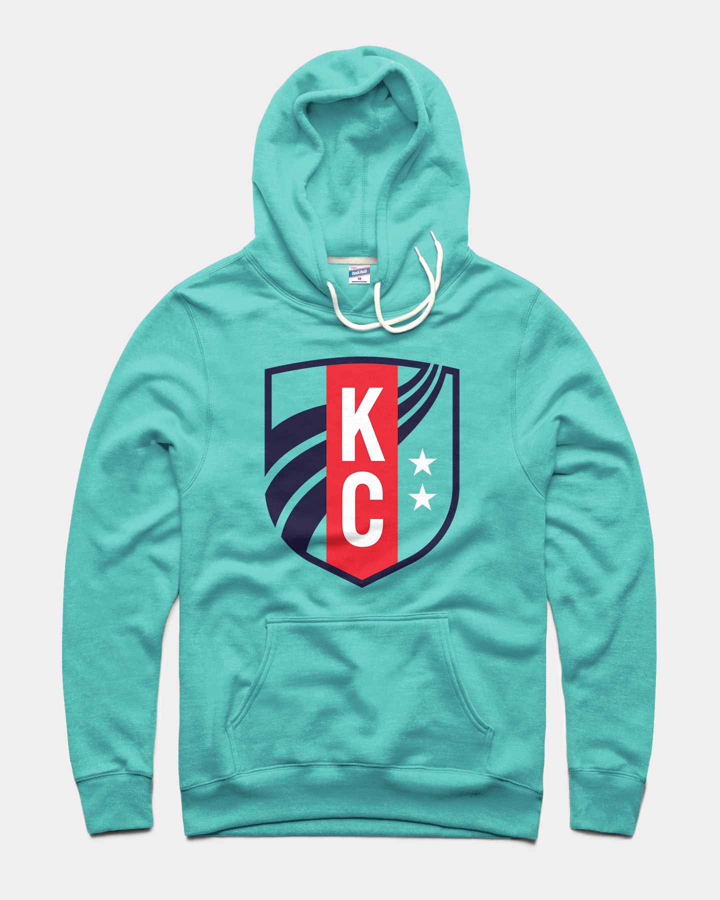 KC Current Logo Crest Teal Vintage Hoodie | CHARLIE HUSTLE