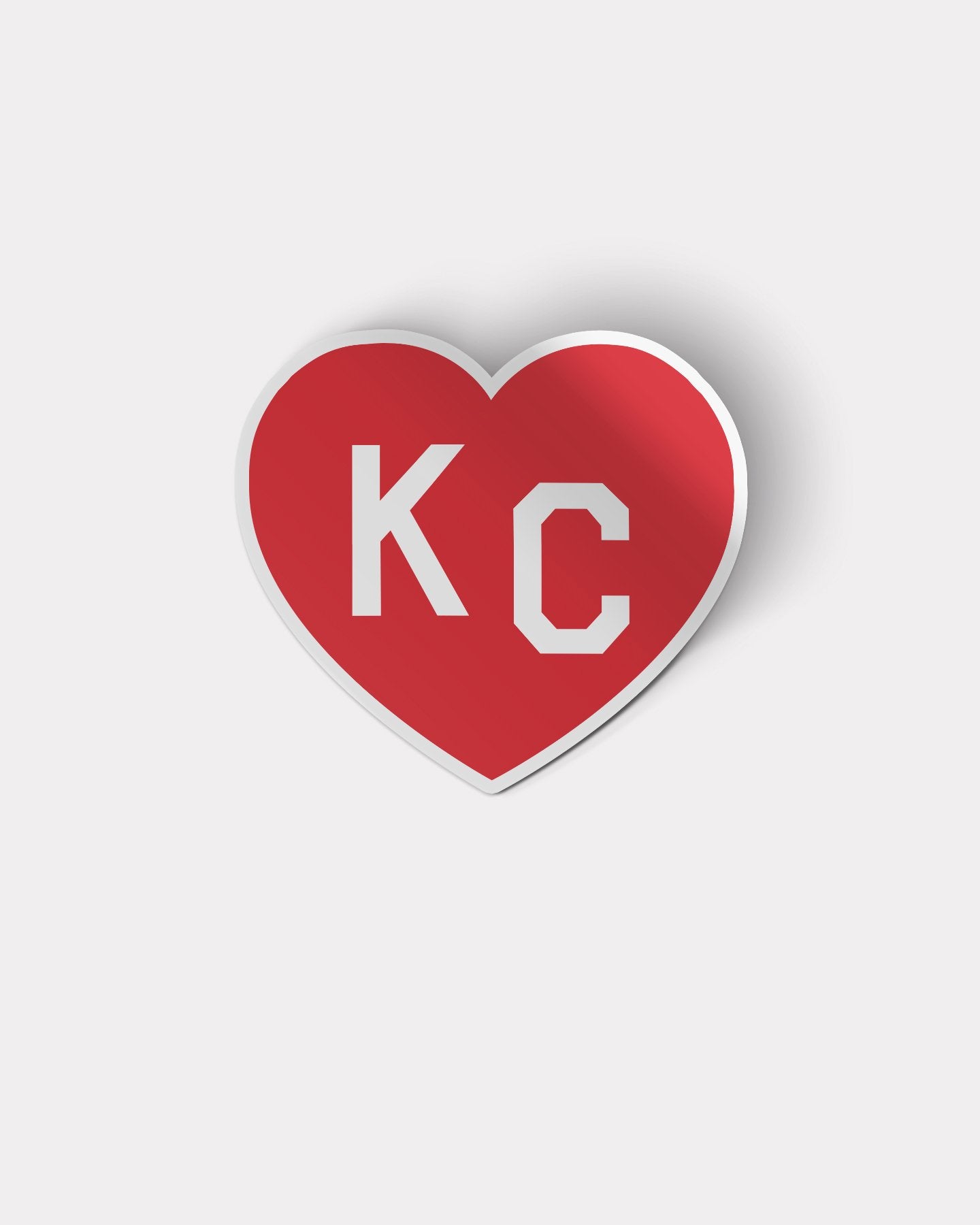 KC Heart Red Vinyl Sticker | CHARLIE HUSTLE