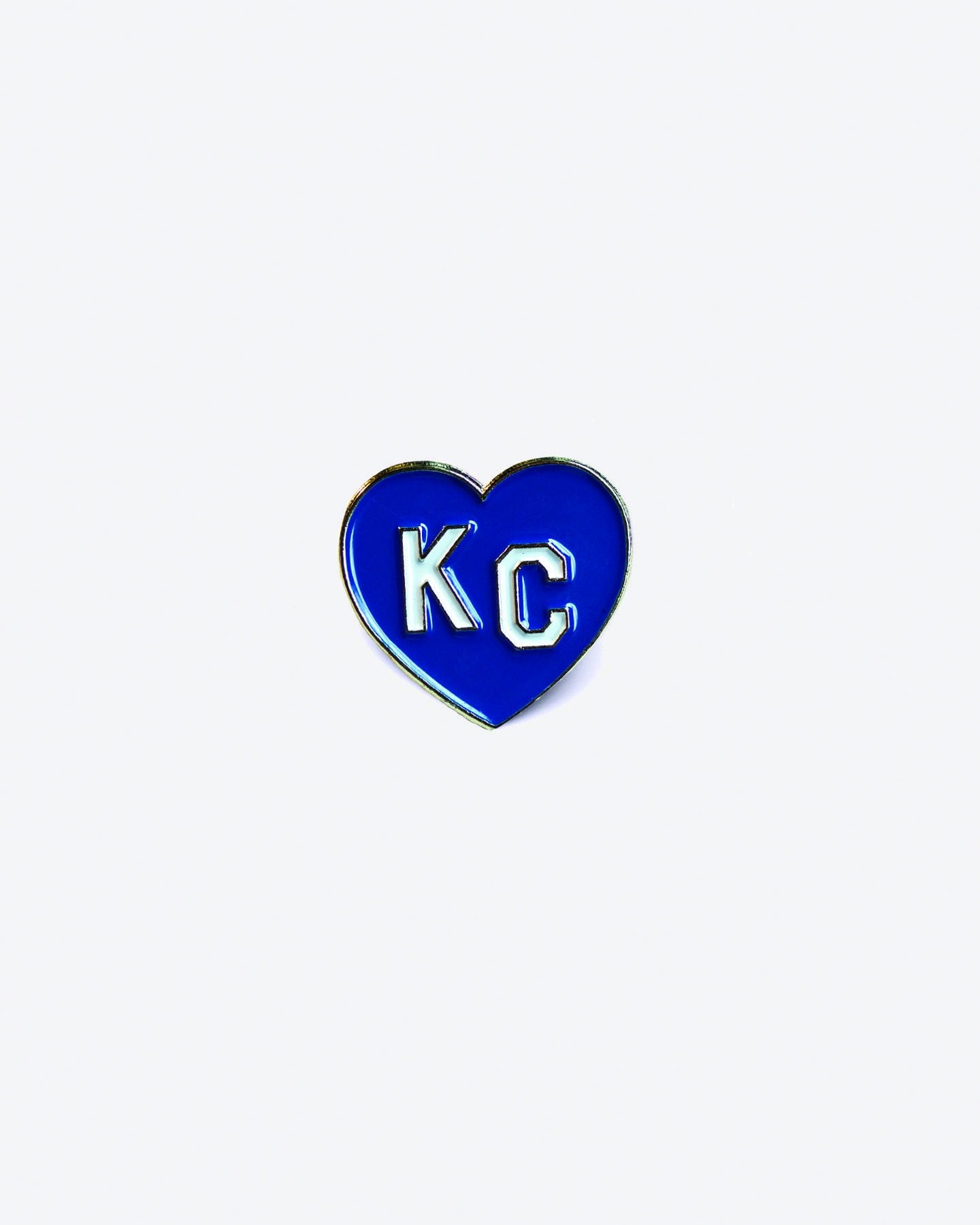 Royal Blue KC Heart Enamel Lapel Pin | CHARLIE HUSTLE